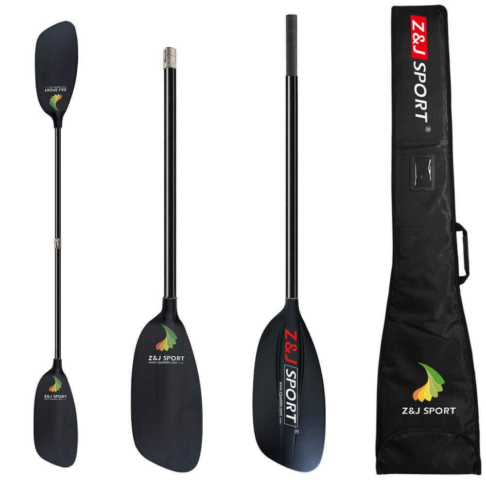 ZJ Full Carbon Whitewater Paddle With Integrated Foam Blade and Straig ...